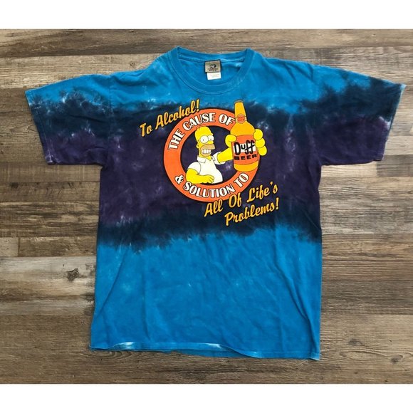 Liquid Blue | Shirts | Liquid Blue Simpsons Homer Duff Beer Blue Tie ...